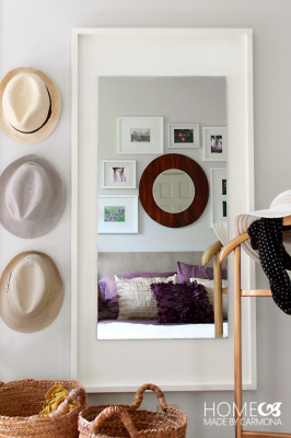 West Elm Inspired DIY Floating Mirror - Home Made by Carmona