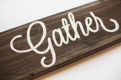 Gather Here DIY Sign