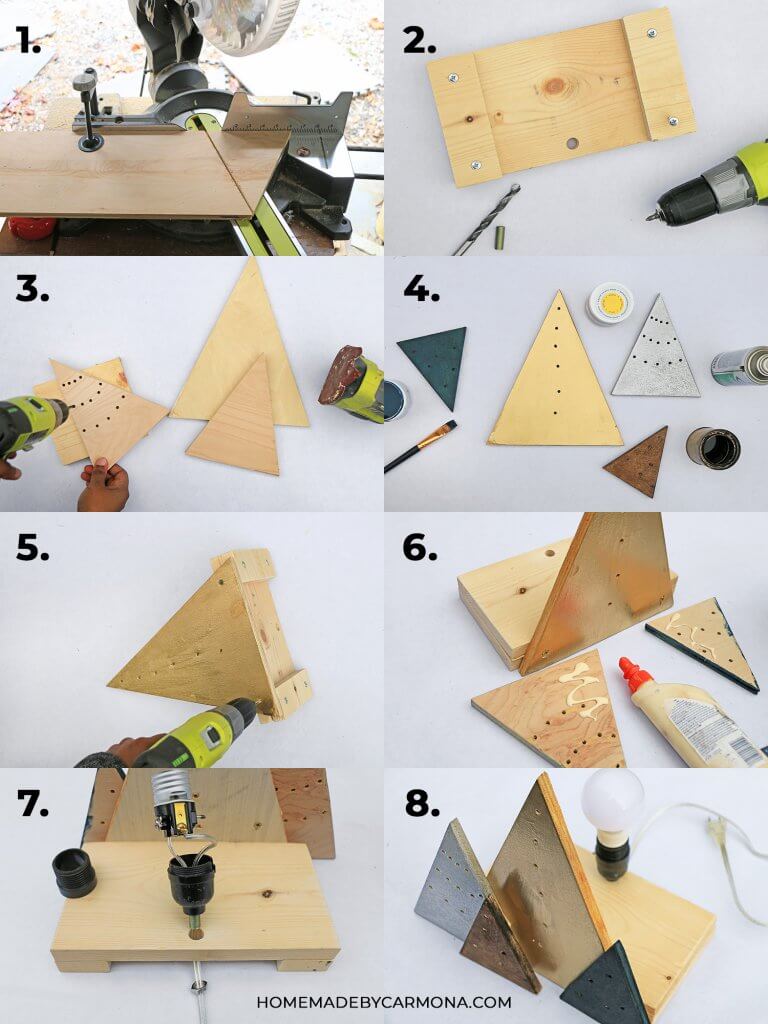 DIY Holiday Light for the Mantel - Home Made by Carmona