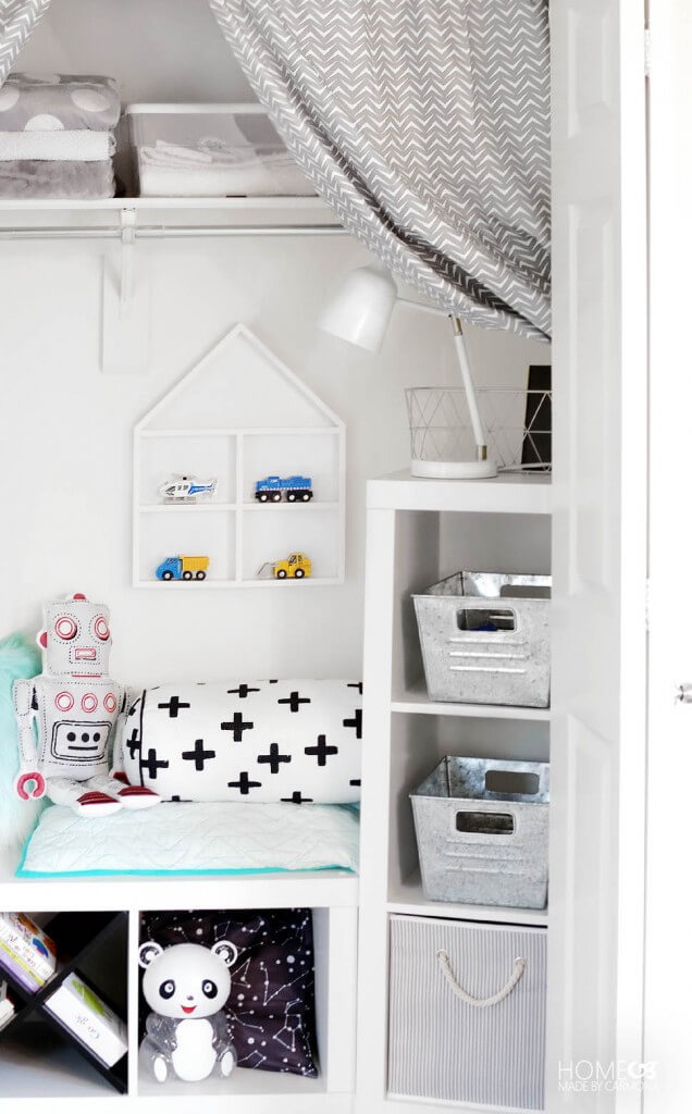 How to Turn A Kids Closet Into A Play Nook