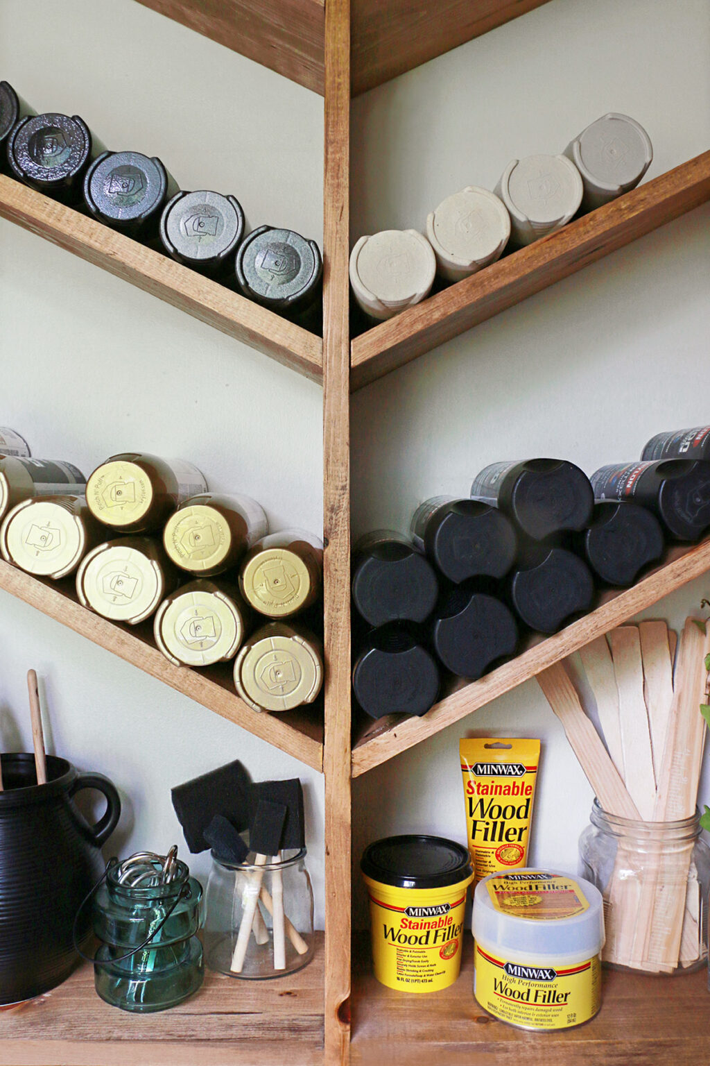 DIY Chevron Pattern Wine Rack / Storage Rack